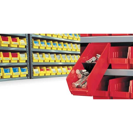 Akro-Mils Shelf Storage Bin, Plastic, 4-1/8 in W x 4 in H x 11-5/8 in L ...