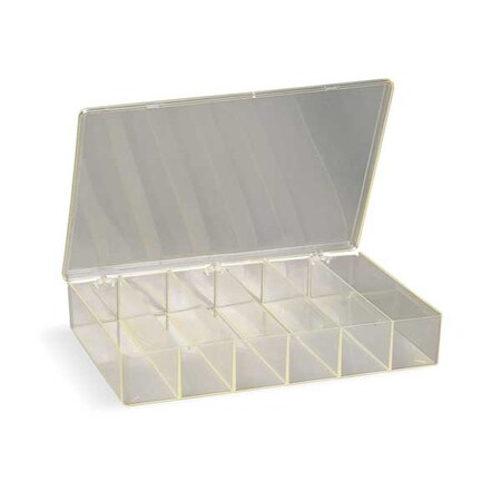 Flambeau Compartment Box with 6 compartments, Plastic, 2 13/16 in H x 8 ...