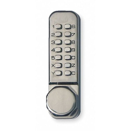 Dormakaba Push Button Lock, Entry, Passage, Stainless LD4523532D41 | Zoro
