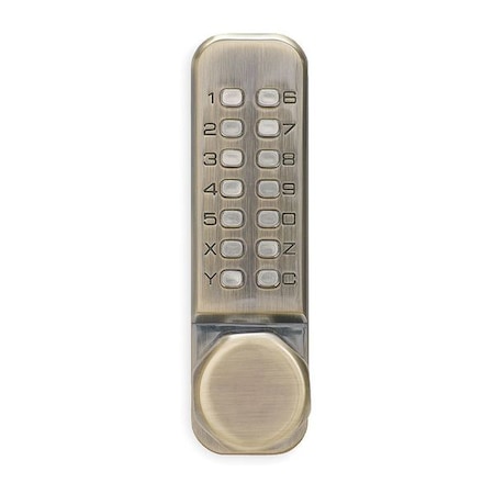 Dormakaba Push Button Lock, Entry, Passage, Brass LD452350541 | Zoro