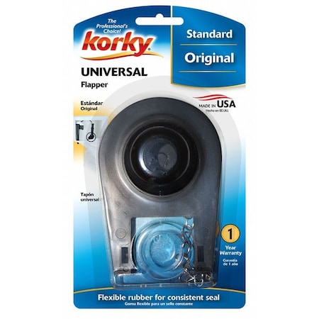 Korky Toilet Flapper, Black 54BP | Zoro
