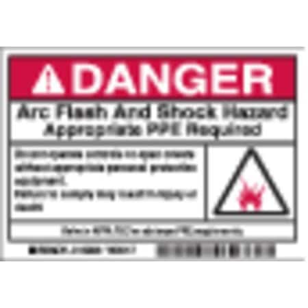 Brady Arc Flash Protection Label, PK100, 102308 102308 | Zoro