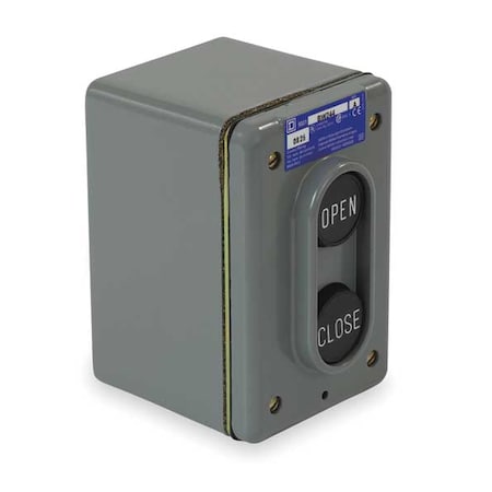 Square D Push Buttn Cntrol Station, 2NO, Open/Close 9001BW244 | Zoro