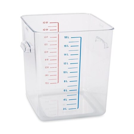 Rubbermaid Commercial Square Storage Container, 18 qt, Clear ...