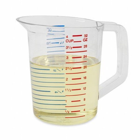 Rubbermaid Commercial Polycarbonate Measuring Cup, 1 Quart FG321600CLR ...