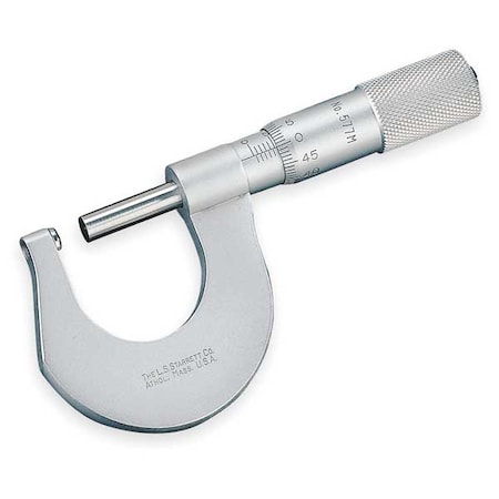 Starrett Round Anvil Outside Micrometer, 1" 577XP | Zoro