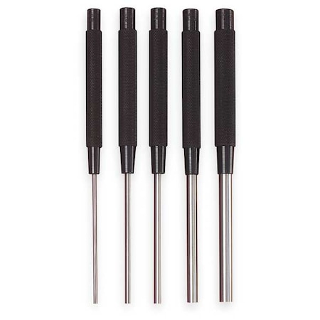 Starrett Drive Pin Punch Set,5 Pieces,Steel (S248PC) | Zoro