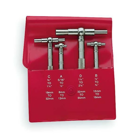 Starrett Telescoping Gage Set, 4 Pc, 2.375 In D S579GZ | Zoro