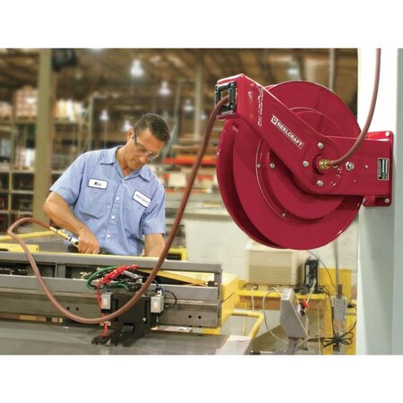 Reelcraft Spring Return Hose Reel, 1/2 in Hose Dia, 50 ft Length, 300 ...