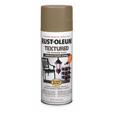 Rust-Oleum Textured Spray Paint, Dark Taupe, Textured, 12 oz. 241254 | Zoro