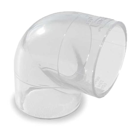 Harvel Clear 3" Solvent PVC 90 Degree Elbow Sched 40 H406030LS | Zoro