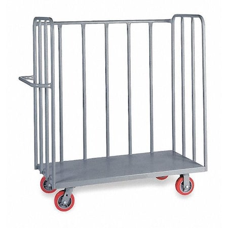 Zoro Select Steel 3 Sided Slat Stock Cart 3600 lb. Capacity, 69"L x 30 ...