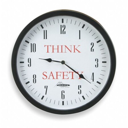 Zoro Select 14-3/8" Analog Quartz Wall Clock, Black 2CHX9 | Zoro