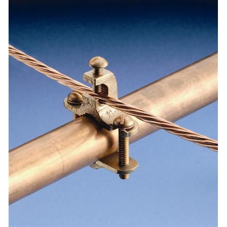 Nvent Erico Ground Clamp, Perpendicular Burial, Bronze EK17 | Zoro