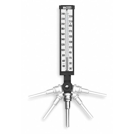 Weiss Industrial Thermometer, 30 to 240 F A9VU35-240 | Zoro