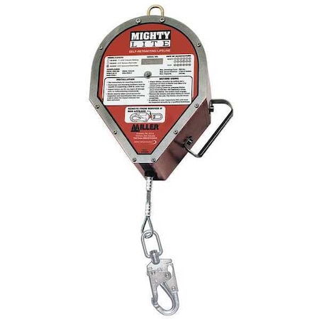 Honeywell Miller Self Retracting Lifeline, 175 ft., Red RL175G-Z7/175FT ...