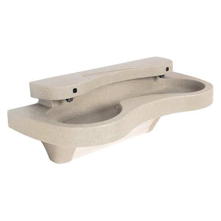 Bradley Bathroom Sink 47 in x 12 3/8 in, 2, Terreon S93-709 | Zoro