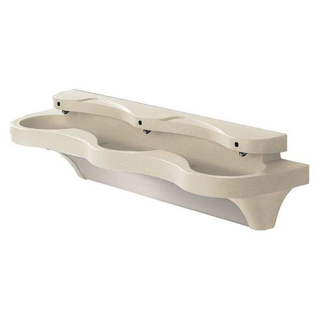 Bradley Bathroom Sink 84 in x 12 3/8 in, 3, Terreon S93-710 | Zoro