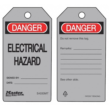 Master Lock Metal Detectable Danger Tag, PK6 S4033MT | Zoro