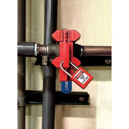 Master Lock Adjustable Ball Valve Lockout, Clamp On, For Quarter Turn ...