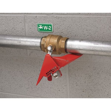 Master Lock Ball Valve Lockout, Red, Metal S3477 | Zoro