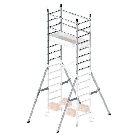 Hailo Scaffold Add-On, Aluminum, 700 lb. Load Capacity, 9 ft. Platform ...