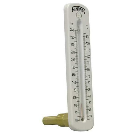 Winters Thermometer, Analog, 40-280 degF, 1/2in NPT TSW173LF. | Zoro