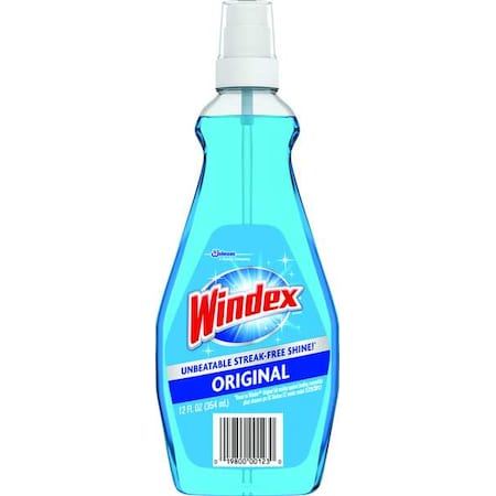 Windex Liquid Glass and Surface Cleaner, 12 oz., Blue, Unscented ...