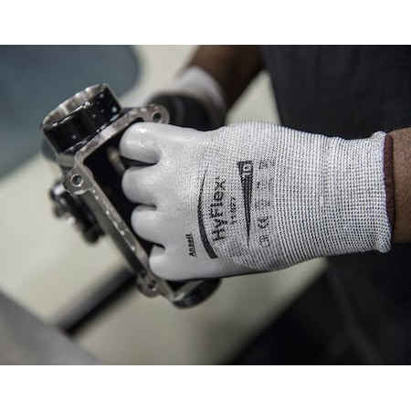 Ansell Cut Resistant Coated Gloves, A2 Cut Level, 15 ga, Gray, M ( 8 ...