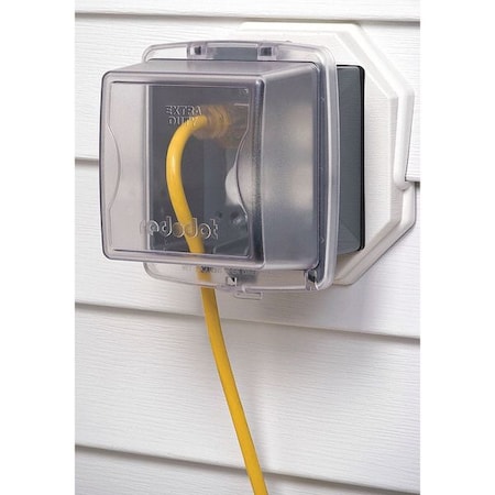 Red Dot While In Use Weatherproof Cover, Clear 2CKPL | Zoro