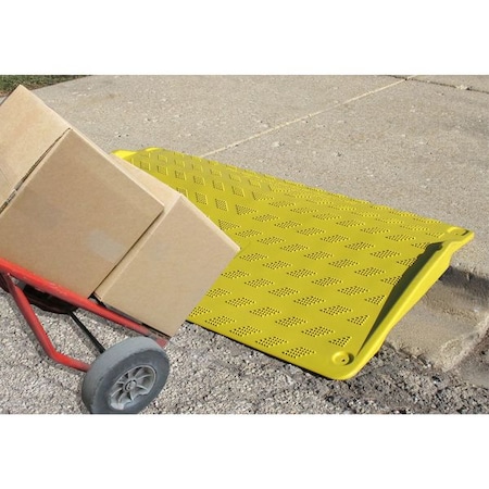 Plasticade Curb Ramp, 50 in L x 29-1/2 in W, Plastic CSP-CURB-Y | Zoro