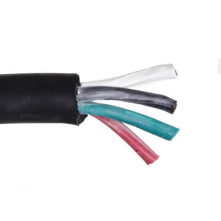 Zoro Select Portable Cord, SOOW, 6 AWG, 4 C, Black, Rubber, Stranded ...