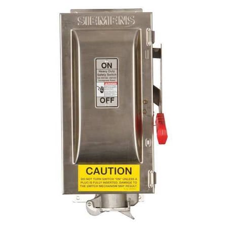 Siemens Fusible Single Throw Safety Switch, Heavy Duty, 600V AC, 3PST ...