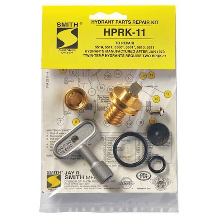 Jay R. Smith Manufacturing Hydrant Repair Kit HPRK-11 | Zoro
