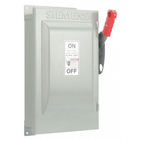 Siemens Fusible, Safety Switch, Heavy Duty, 240 V, 2PST HF222J | Zoro