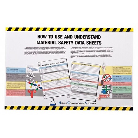 Brady MSDS Training Poster23-1/2inHx37inW, Papr 58675 | Zoro