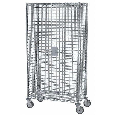 Metro Wire Security Cart, Chrome, 41x22x68 SEC33EC | Zoro