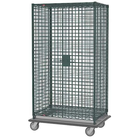 Metro Antimicrobial Wire Security Cart with Adjustable Shelves, 900 lb ...