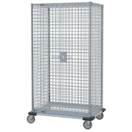 Metro Wire Security Cart with Adjustable Shelves, 900 lb Capacity, 28 ...
