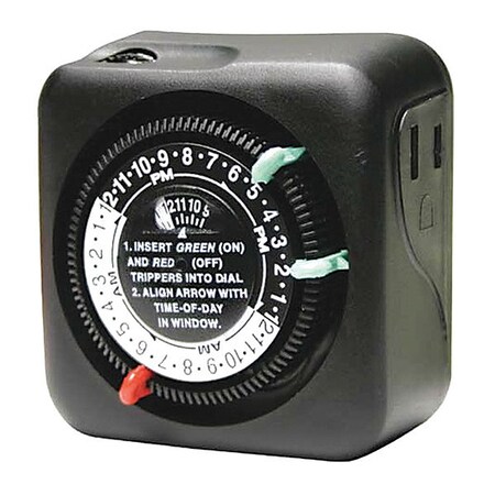 Intermatic Timer, Mechanical, 120V, 9.5A, Plug In TN111RM40 | Zoro
