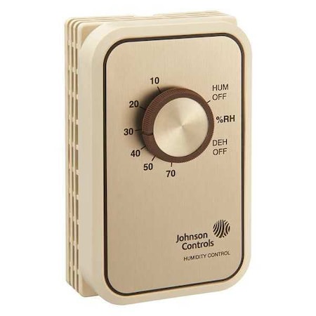 Johnson Controls Humidistat, 0-70%, 120/208/240V AC, SPDT W43A-14C | Zoro