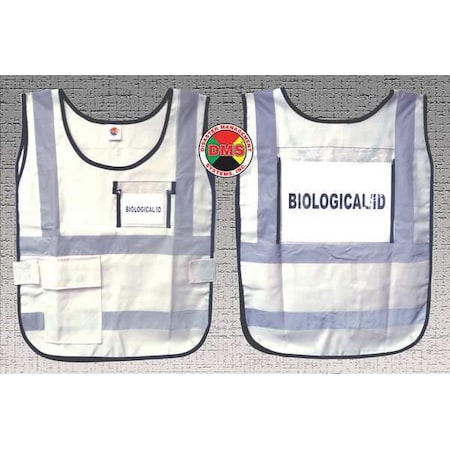 Disaster Management Systems Safety Vest, White, Nylon DMS-05832 | Zoro