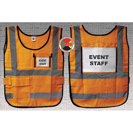 Disaster Management Systems Safety Vest, Orange, Nylon DMS-05836 | Zoro