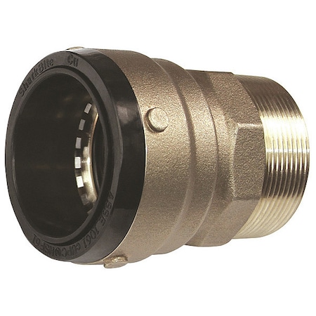 Cash Acme Connector Male, 1-1/4" x 1-1/4" Tube Size, Brass SB113532M | Zoro