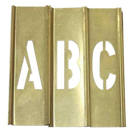 Zoro Select Stencil Set, Letters, Punctuation, Brass, 20Y510 20Y510 | Zoro