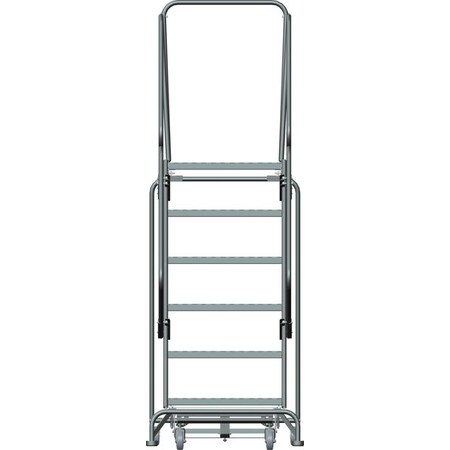 Ballymore 93" H Steel Rolling Ladder, 6 Steps, 450 lb. Load Capacity WA ...