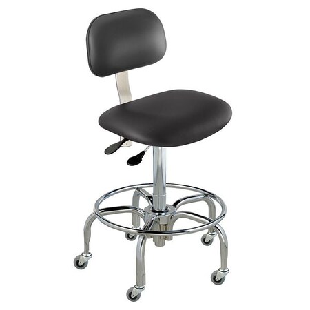 Biofit Ergonomic Chair, Vinyl, 19" to 26" Height, Black BTS-M-RC-T-XF ...