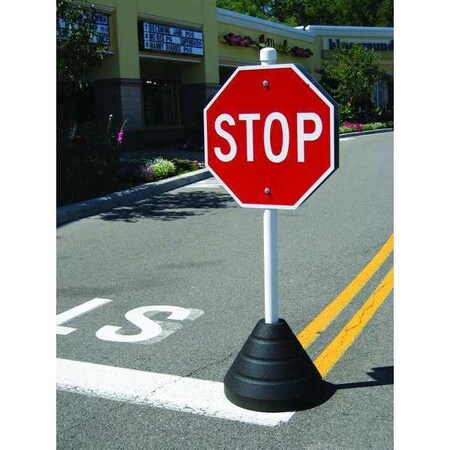Rubberform Sign Base with Post, Rubber/Plastic 7444 | Zoro