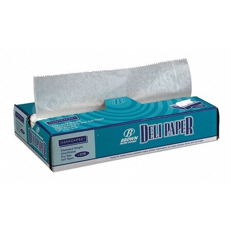 Value Brand Waxed Deli Tissue Sheets, 10 x 10 3/4", PK 500 E-7262 | Zoro
