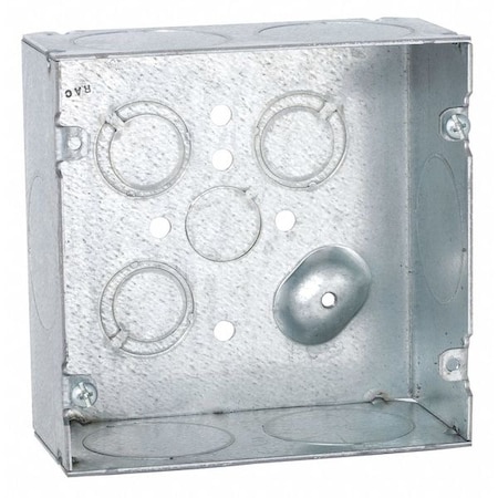 Raco Electrical Box, 42 cu in, Wall Box Type, 2 Gangs, Steel, Square ...